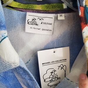 Michael Leu | Tops | Michael Leu Print Top | Poshmark
